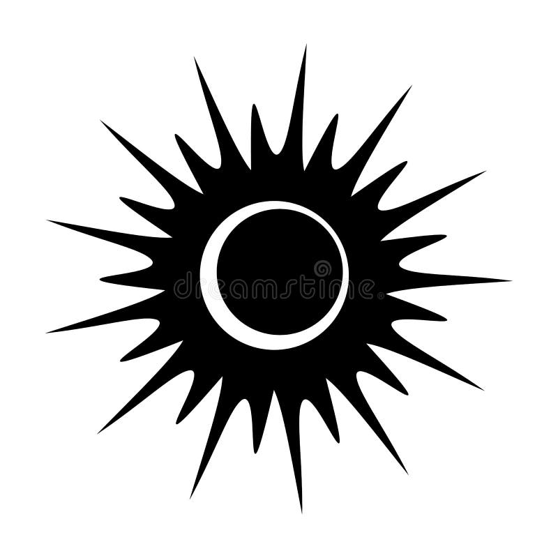 Black White Solar Eclipse Stock Illustrations – 1,033 Black White Solar ...
