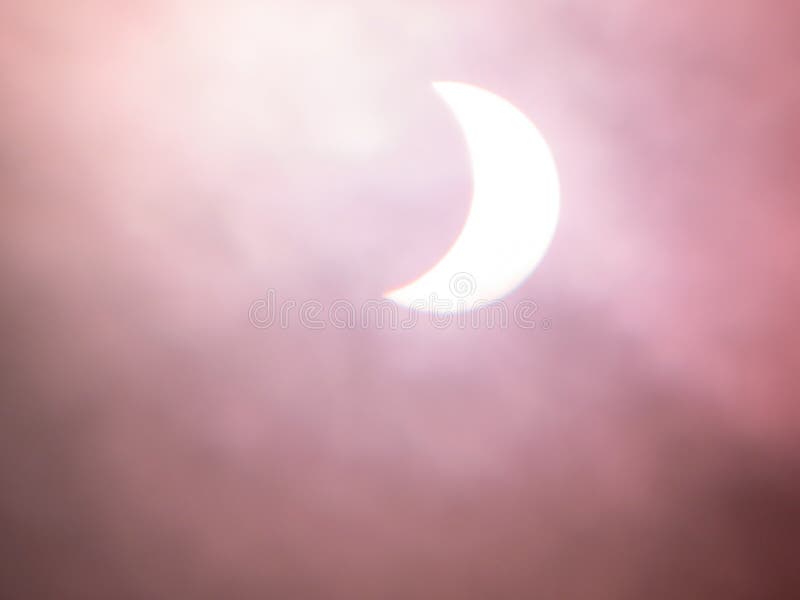 Solar Eclipse, Soft Artistic Background. White and Dusky Pinks. Stock ...