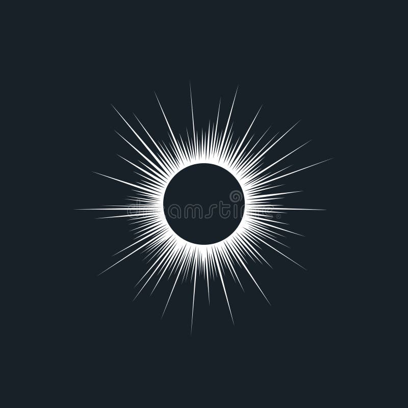 Total Solar Eclipse Graphic Symbol Stock Vector - Illustration of ...