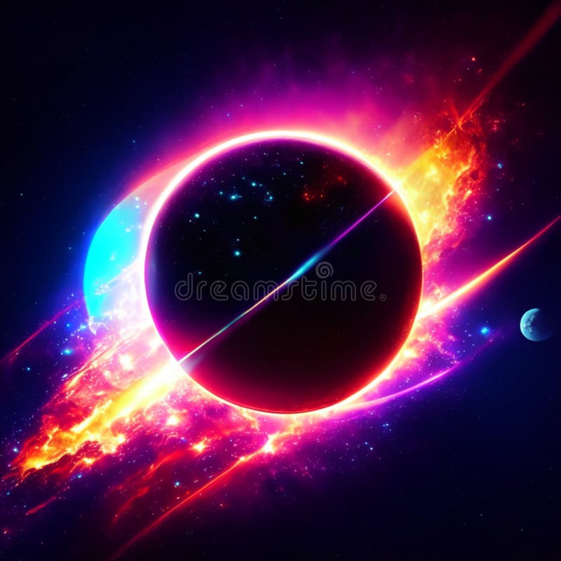 Solar Eclipse. Solar Eclipse. Space Background. Vector Illustration ...