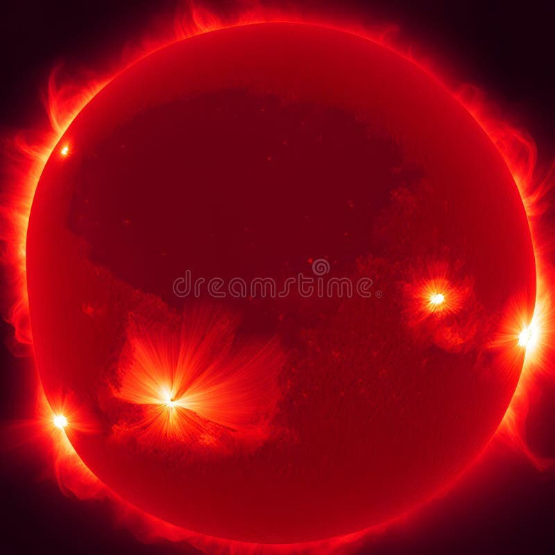 Solar Eclipse in Space, Ai-generatet Stock Illustration - Illustration ...