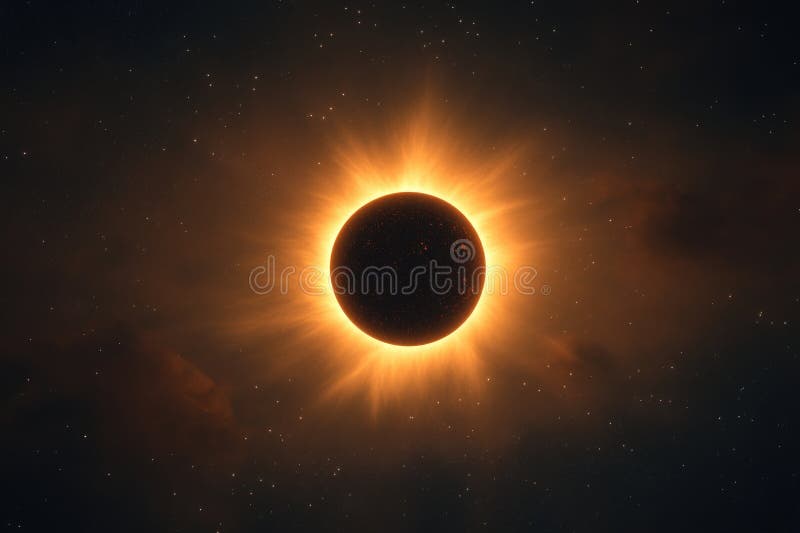 Solar Eclipse in Space stock photo. Image of cosmic - 359585708