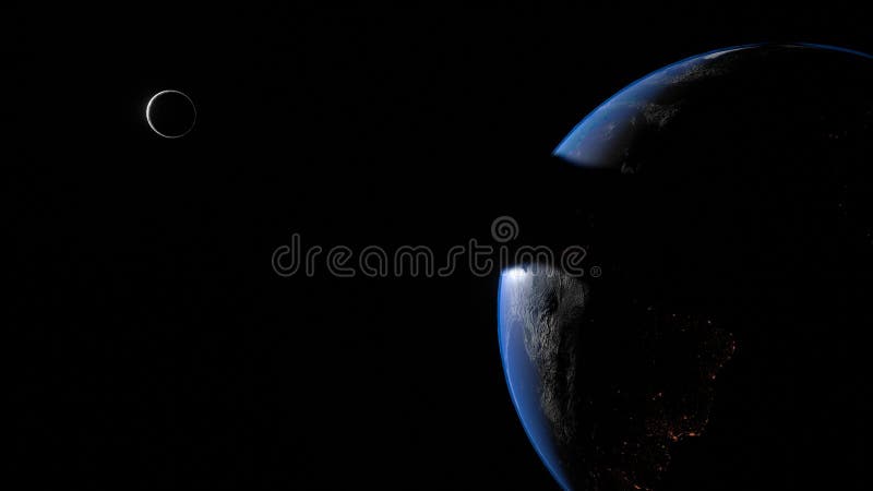 Solar eclipse. Space. stock footage. Video of cosmic - 255592850