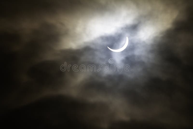 Solar Eclipse Stormy Weather Stock Photo - Image of light, eclipse ...