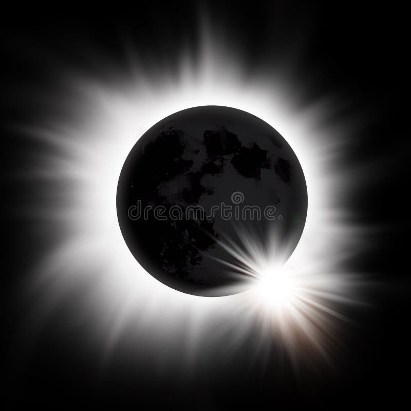 Solar Eclipse of the Sun stock illustration. Illustration of natural ...