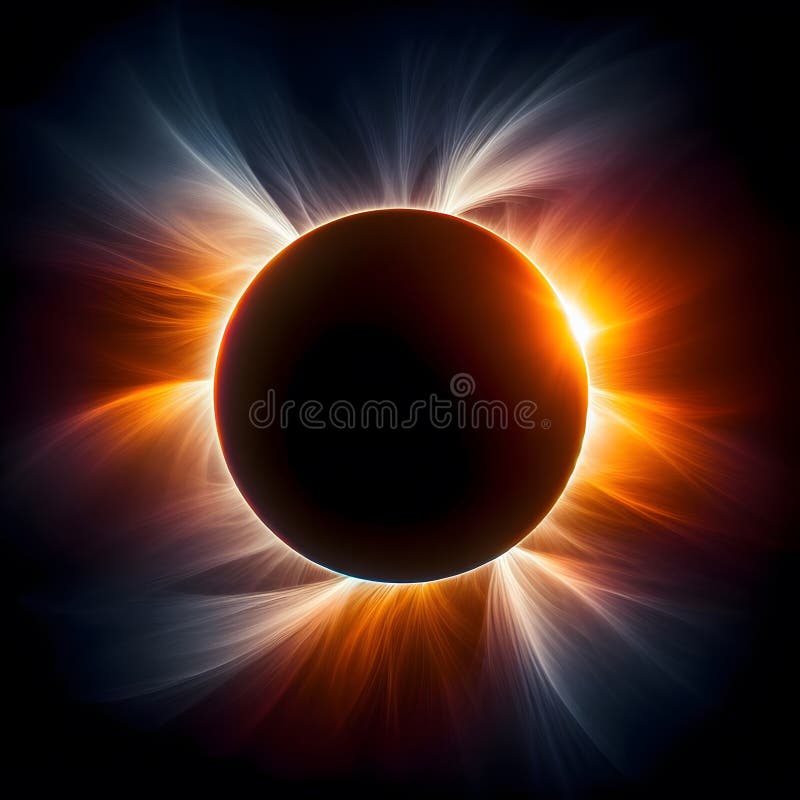 Solar Eclipse, Sun and Clouds. 3d Rendering, 3d Illustration Stock ...