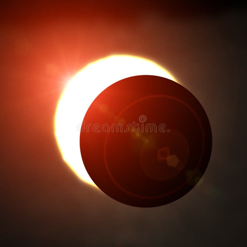 Solar eclipse stock illustration. Illustration of four - 52121602