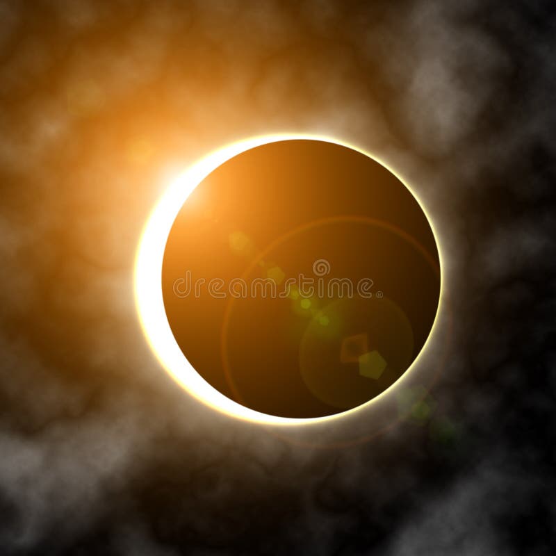 Solar eclipse stock illustration. Illustration of circle - 52121621