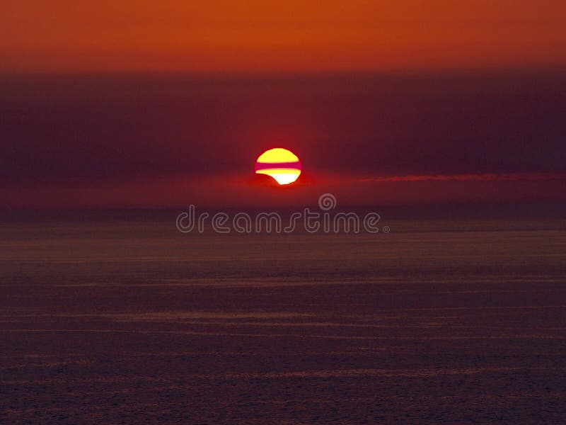 Solar Eclipse in the Sunset from a Coruna Stock Image - Image of ...