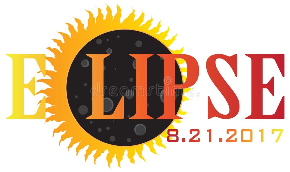 2017 Solar Eclipse Text Abstract Vector Illustration Stock Vector ...