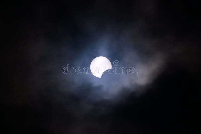 Solar eclipse in Toronto stock image. Image of light - 314623345
