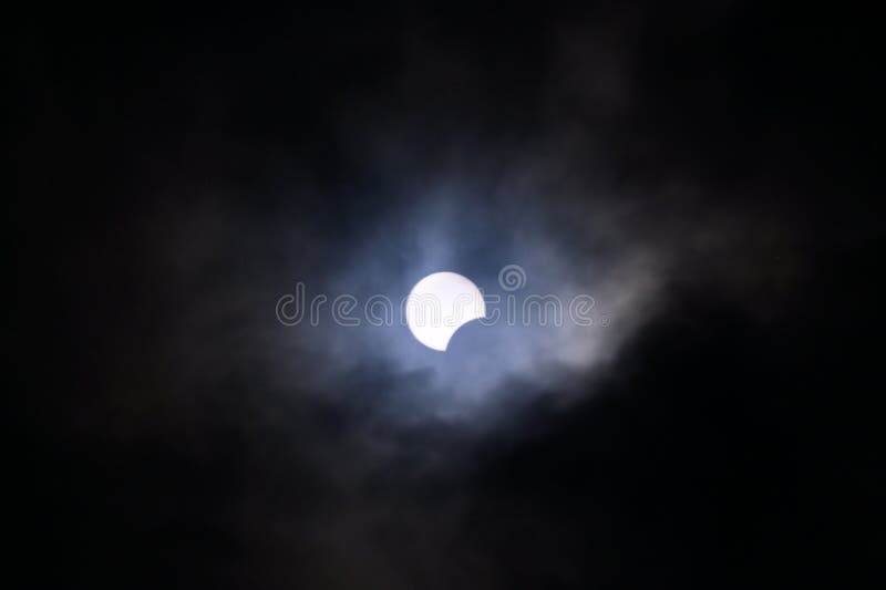 Solar eclipse in Toronto stock image. Image of ontario - 314623347