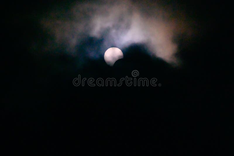 Solar eclipse in Toronto stock photo. Image of space - 314623352