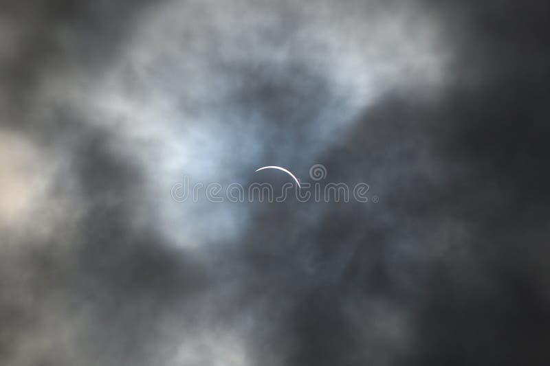 Solar eclipse in Toronto stock image. Image of dusk - 314623359