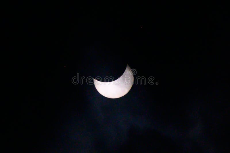 Solar eclipse in Toronto stock image. Image of dark - 314623397