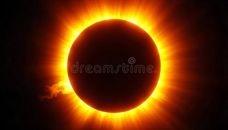 A Solar Eclipse. the Total Eclipse is Caused when the Sun, Moon and ...