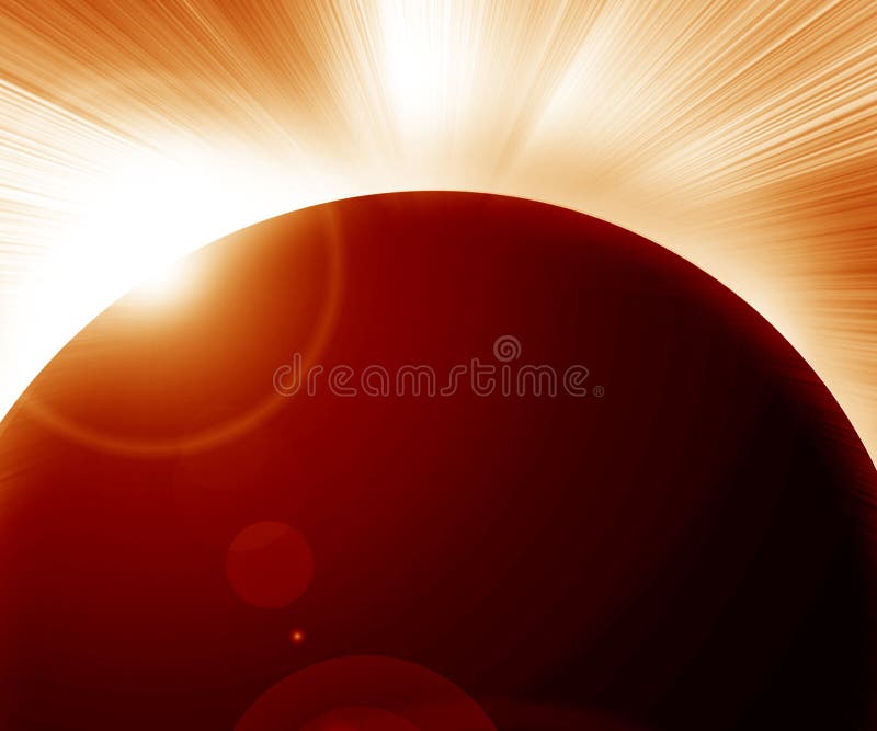Solar eclipse stock illustration. Illustration of flames - 33289591