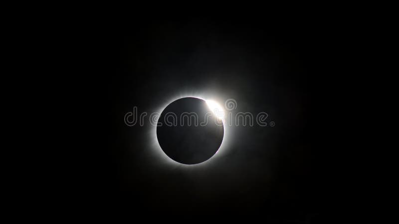 Solar Eclipse during Totality Showing Solar Flares Stock Image - Image ...