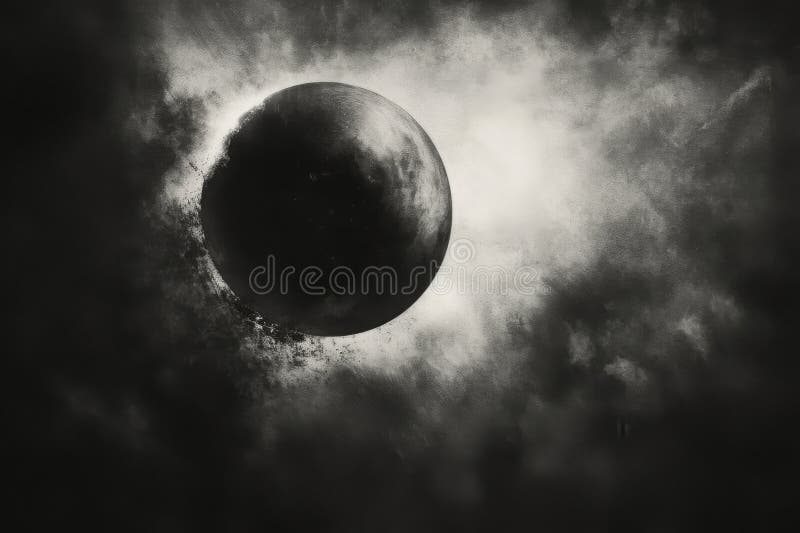 Solar Eclipse through Treetops Stock Illustration - Illustration of ...