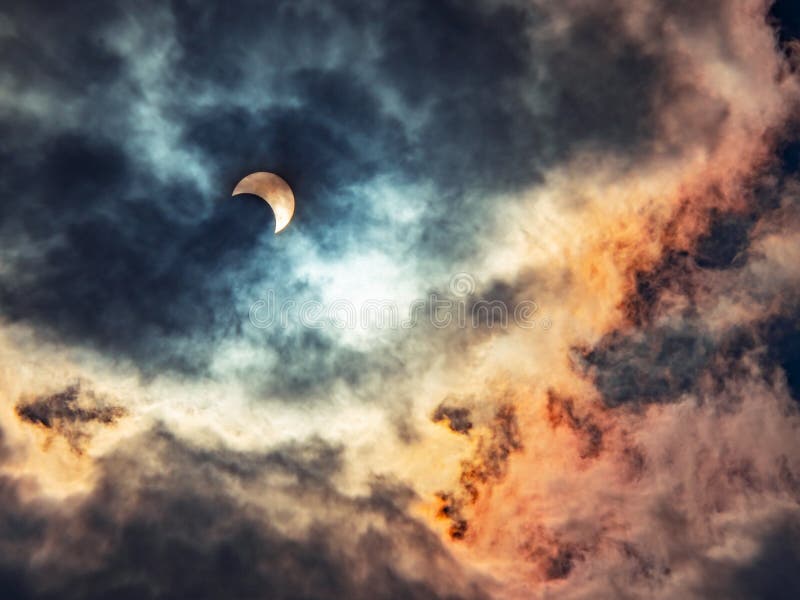 Solar Eclipses the End of the Year 2019 Stock Image - Image of 2019n ...