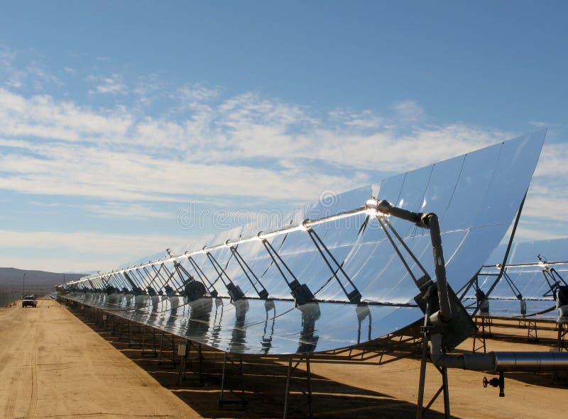 Solar Electric Generating System Stock Image - Image of collectors ...
