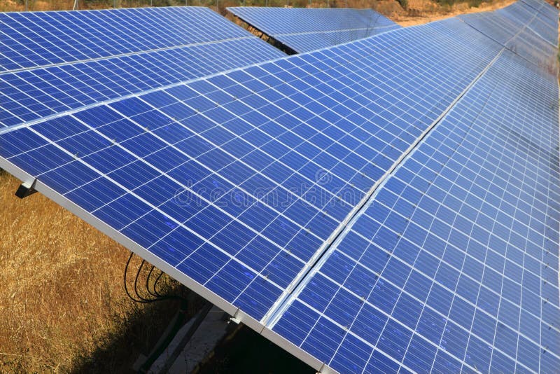 Solar Electric Plates Green Energy Ecology Stock Image - Image of power ...