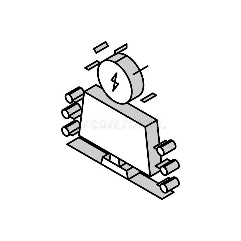 Solar Electrical Panel Isometric Icon Vector Illustration Stock Vector ...