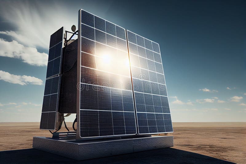 Solar Electro Panels Created with Generative Ai Stock Illustration ...