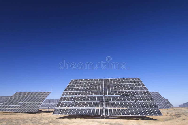 Huge solar energy field stock photo. Image of aligned - 8735500