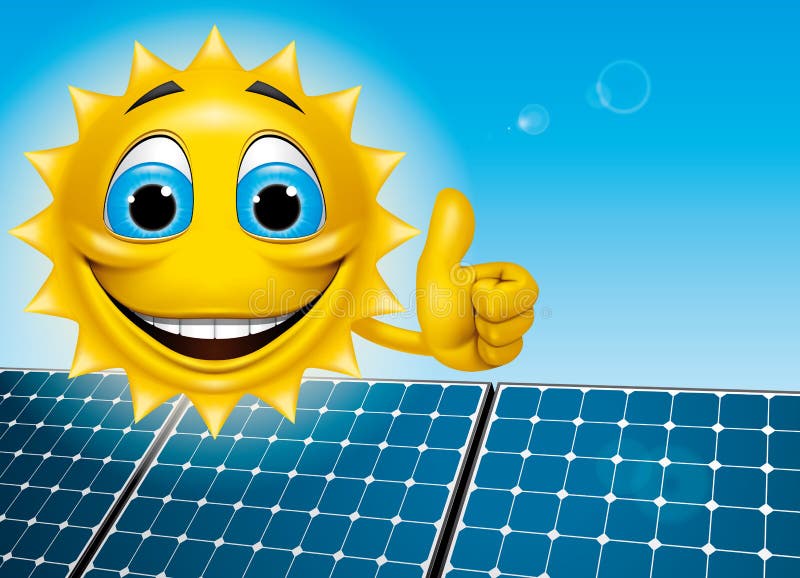 Solar energy stock illustration. Illustration of cartoon - 38301254