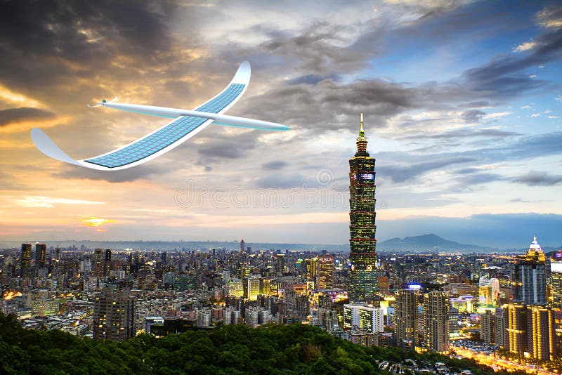 Solar energy airplane stock image. Image of fossil, energetic - 38709849