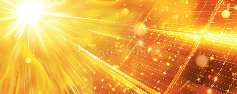 Solar Energy Background with a Dynamic Sunburst Effect and Stylized ...