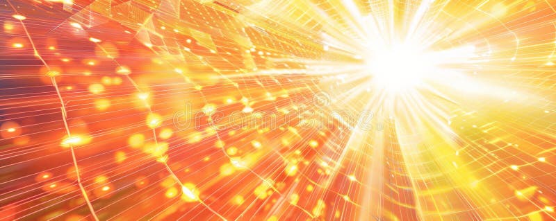 Solar Energy Background with a Dynamic Sunburst Effect and Stylized ...