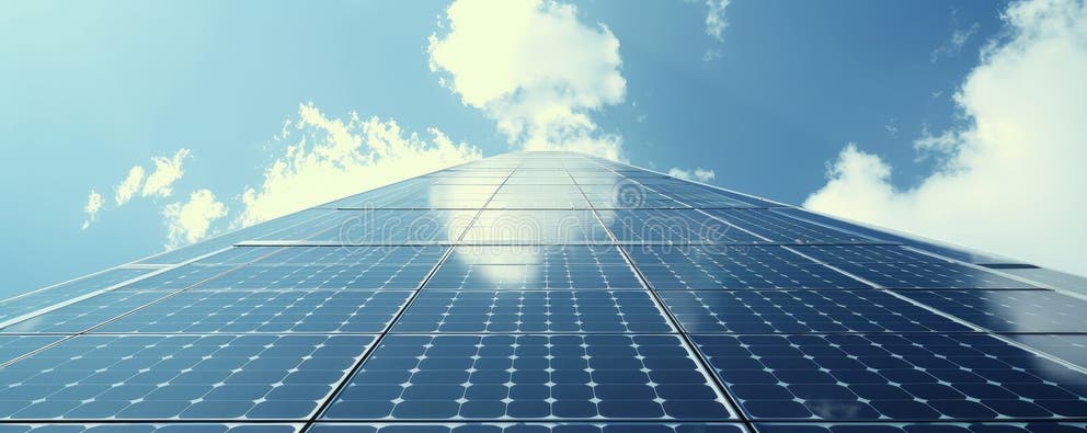Solar Energy Background Featuring Solar Panels Integrated into the ...