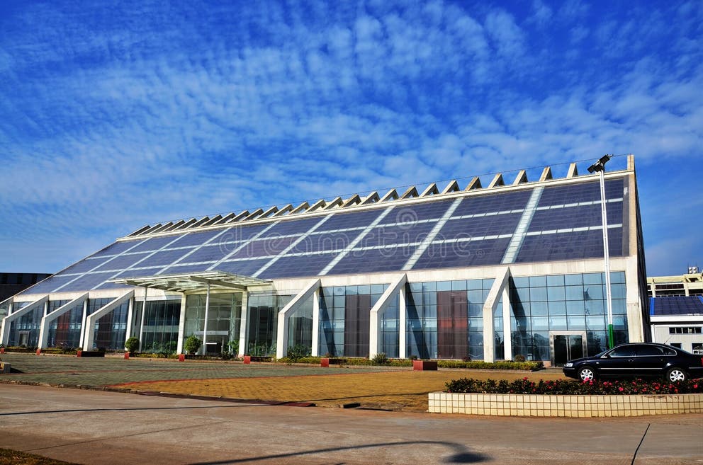 Solar energy building stock image. Image of environment - 22405935