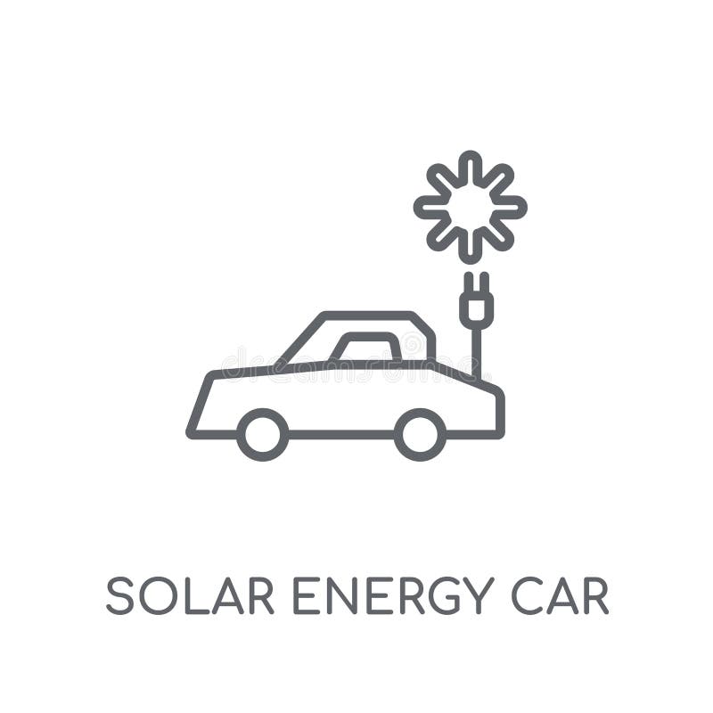 Solar Energy Car Linear Icon. Modern Outline Solar Energy Car Lo Stock ...