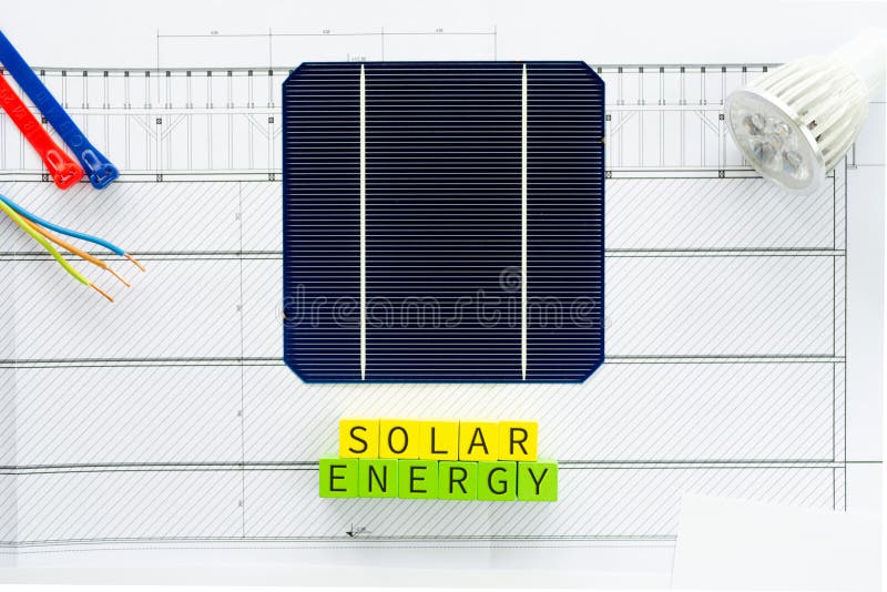 Solar Energy Concept Spelled on Yellow and Green Cubes Stock Image ...