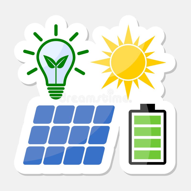 Solar energy design stock vector. Illustration of ecological - 83091433