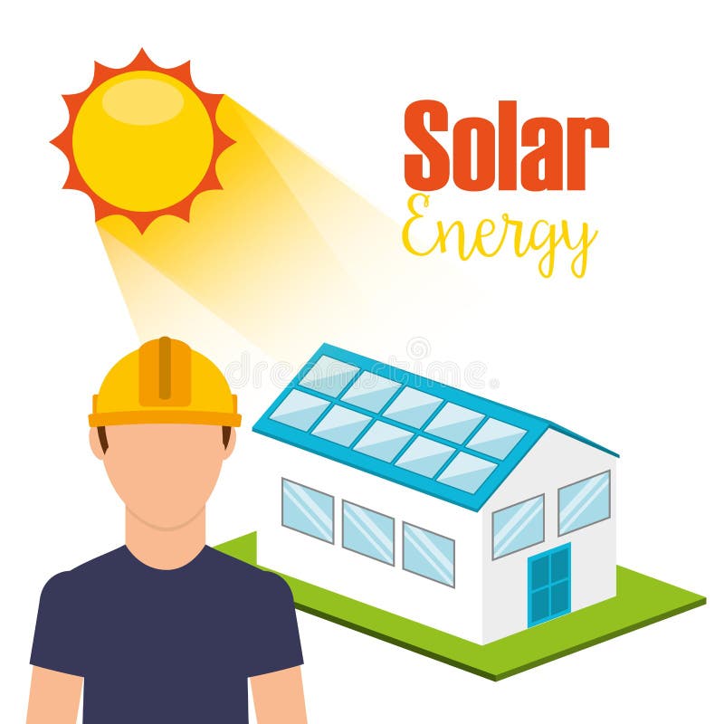 Solar energy design stock vector. Illustration of green - 64056537