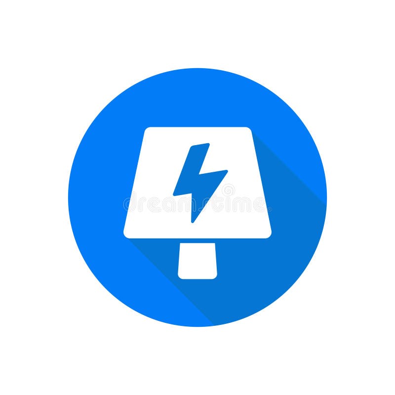 Solar Energy Flat Style Vector Icon. Solar Panel Illustration. Stock ...