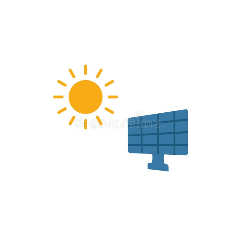 Solar Energy Icon. Simple Flat Element from Power and Energy Collection ...