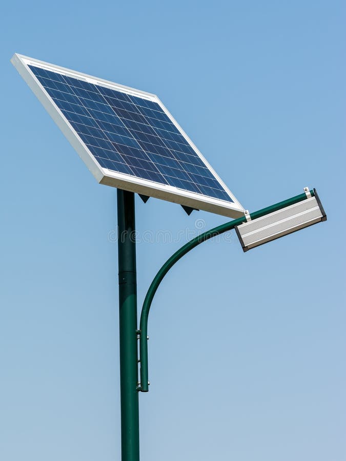 Solar powered lamp post stock photo. Image of sunlight - 8864950