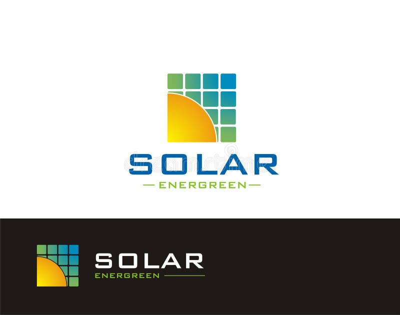 Solar Energy Logo Concept stock vector. Illustration of corporate ...