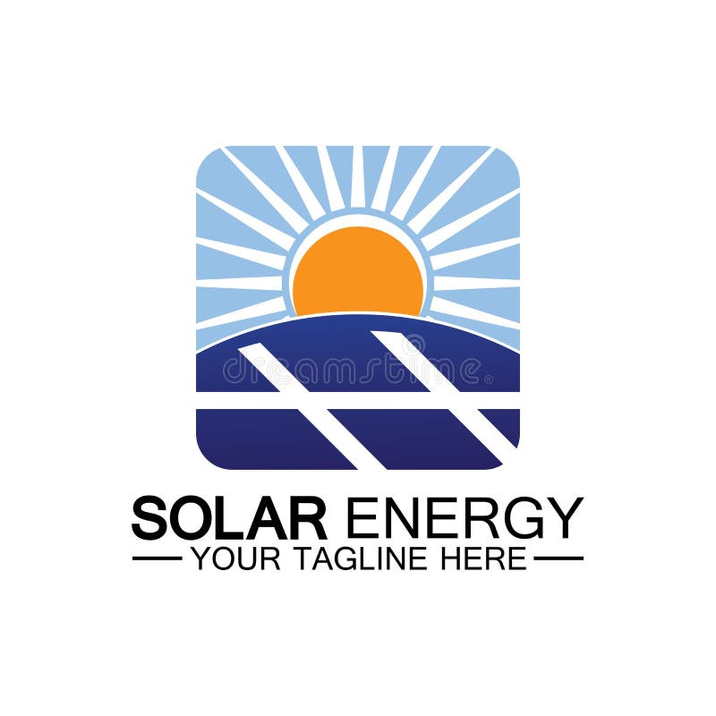 Solar Energy Logo Design Vector Template Stock Illustration ...