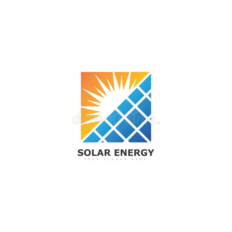 Solar Energy Logo or Icon. Vector Solar Panel Sign. Stock Vector ...