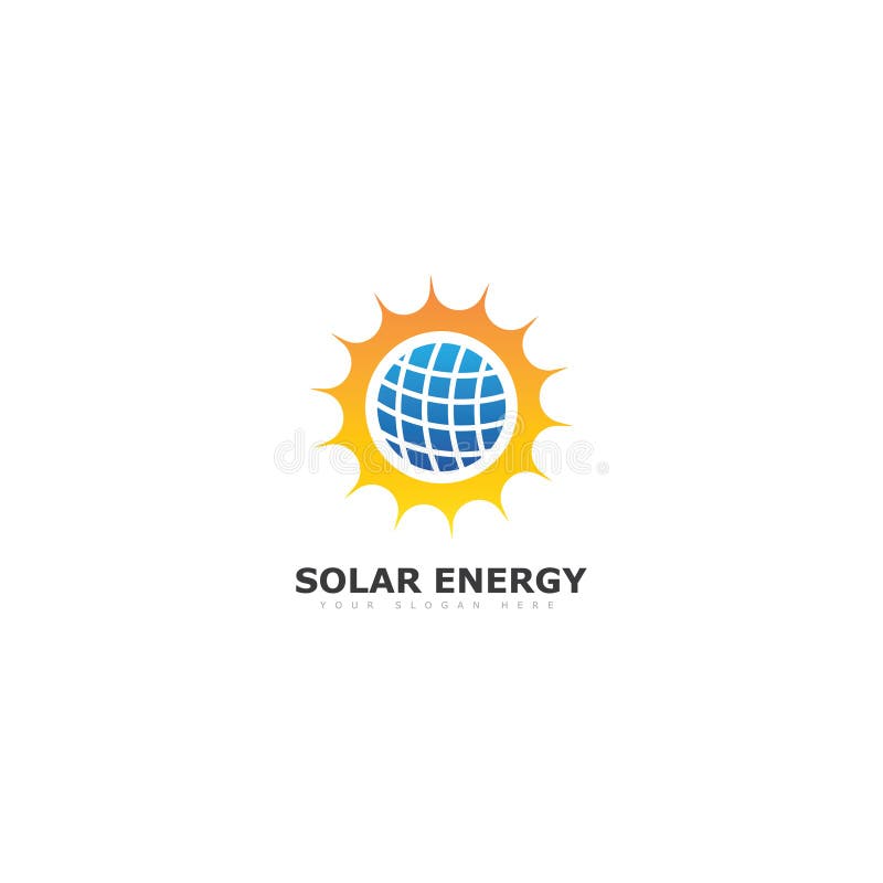Solar Energy Logo or Icon. Vector Solar Panel Sign. Stock Vector ...