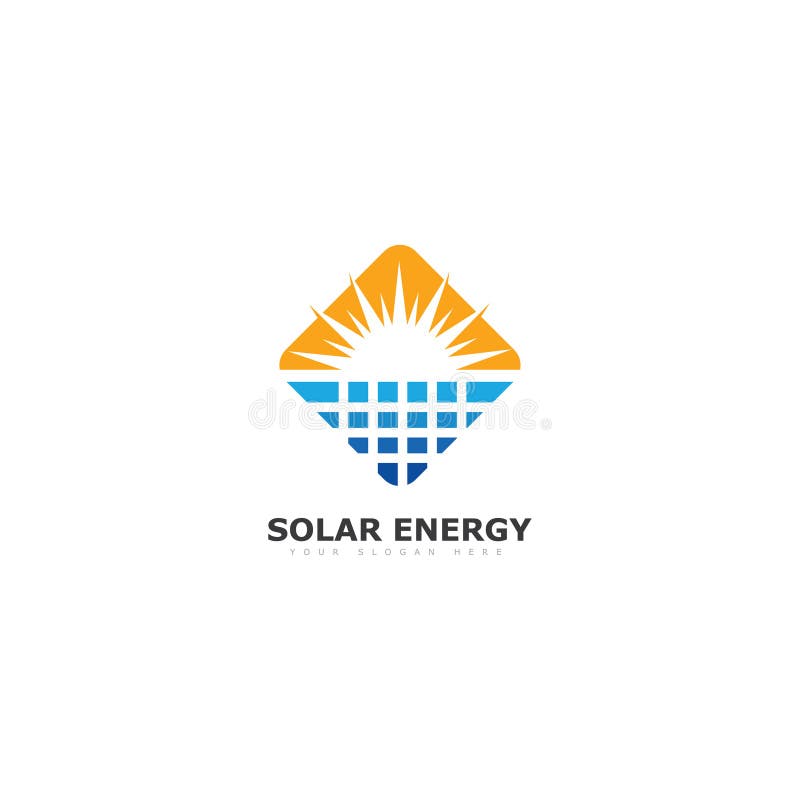 Solar Energy Logo or Icon. Vector Solar Panel Sign. Stock Vector ...