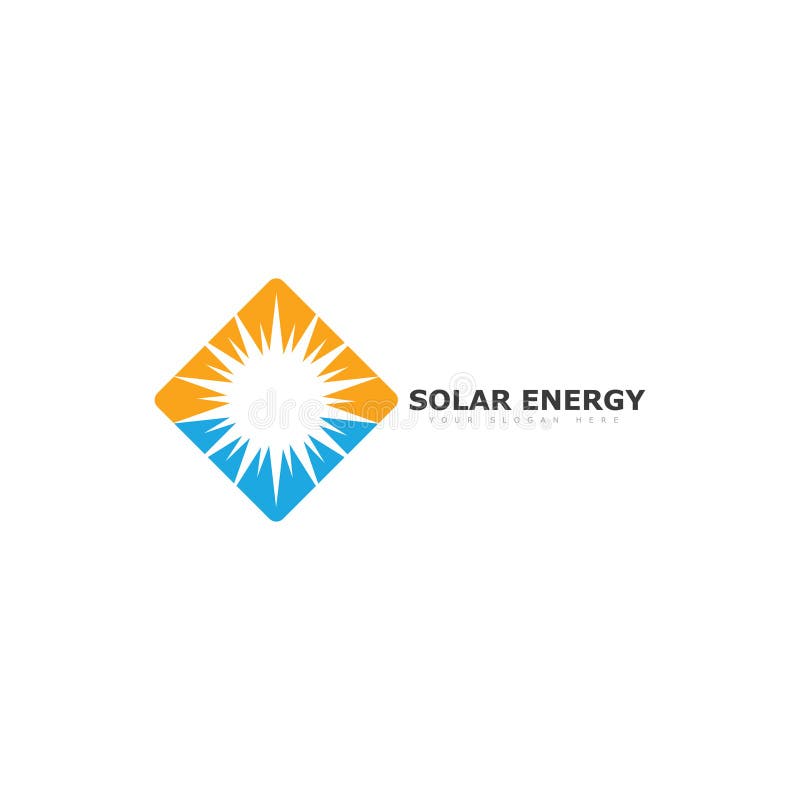 Solar Energy Logo or Icon. Vector Solar Panel Sign. Stock Vector ...