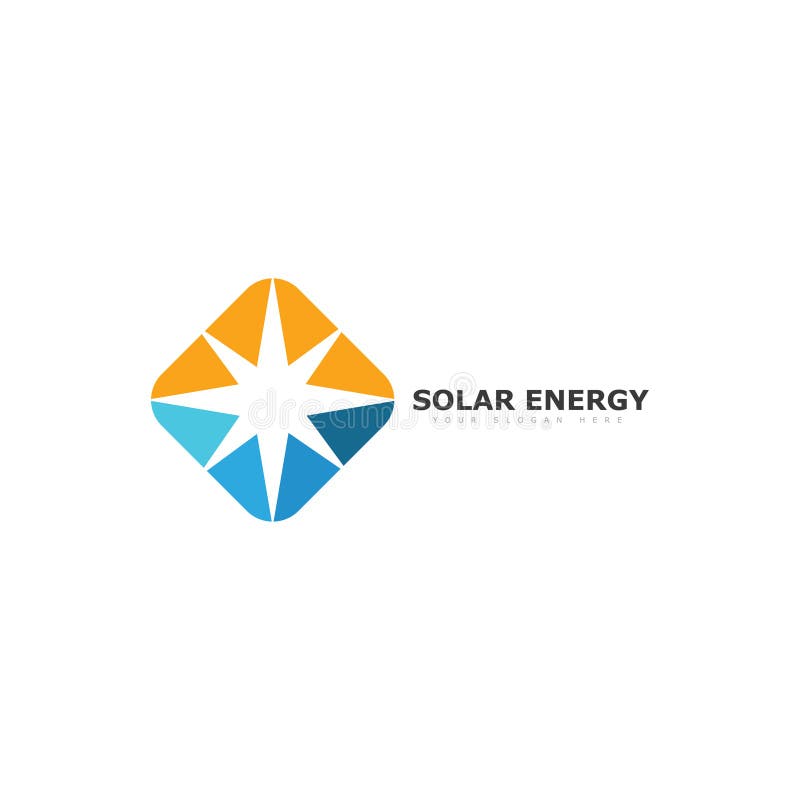 Solar Energy Logo or Icon. Vector Solar Panel Sign. Stock Vector ...