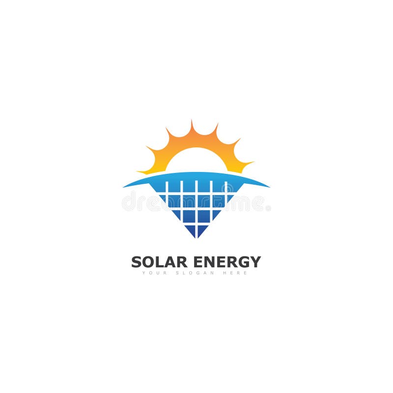 Solar Energy Logo or Icon. Vector Solar Panel Sign. Stock Vector ...
